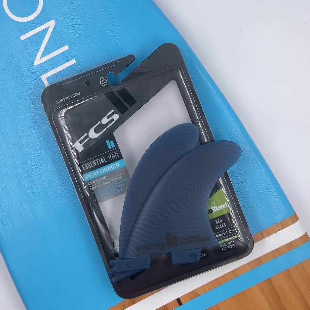 Quilhas FCS II Performer Neo Glass Traseiras Quad (Par) - Medium - OnlySurf