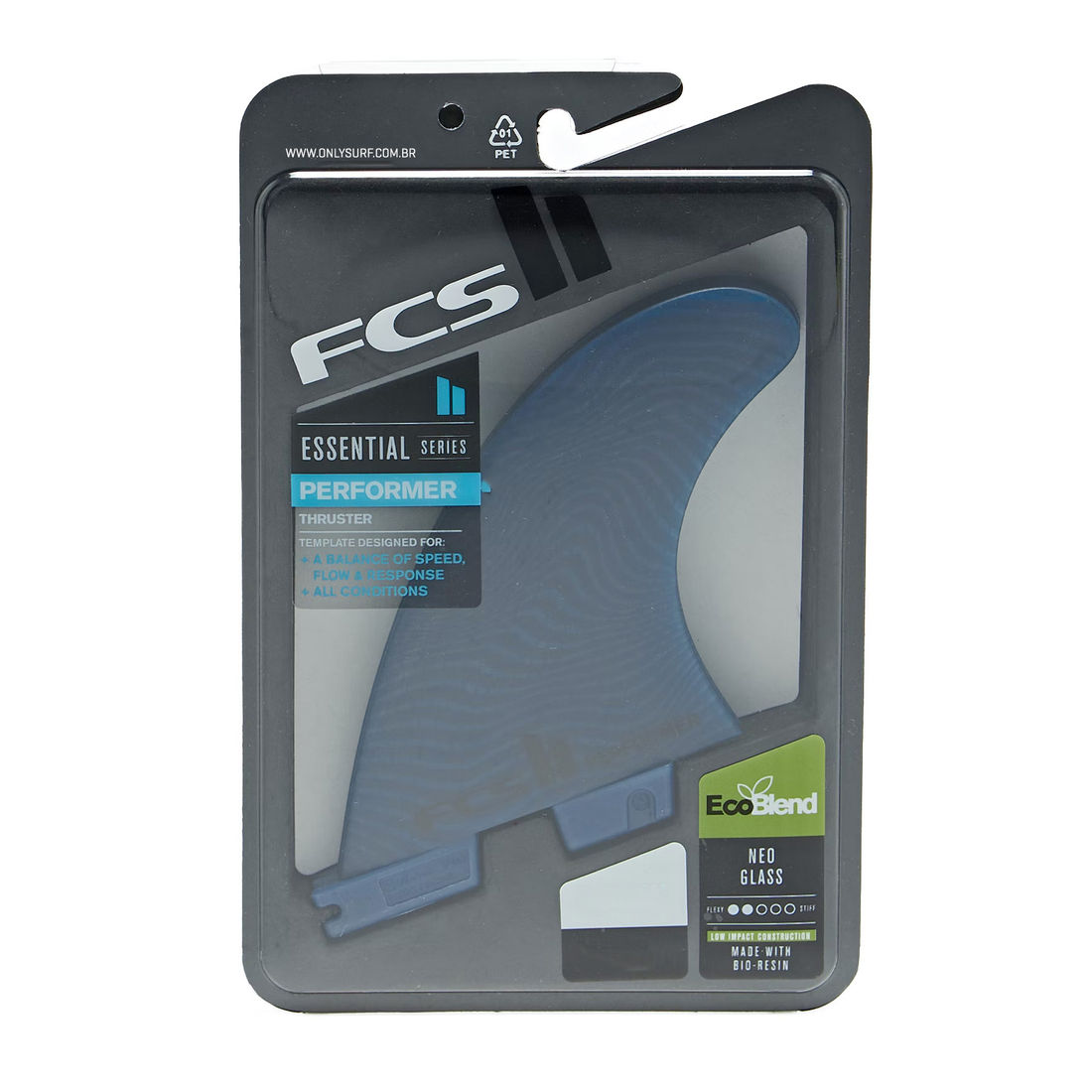 Quilhas FCS II Performer Neo Glass Tri - Medium - OnlySurf