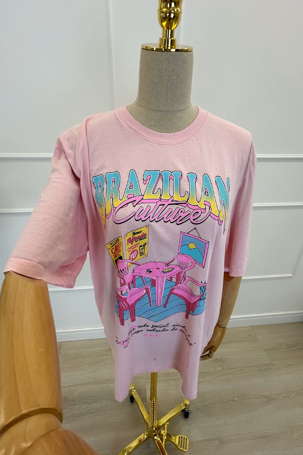 T-SHIRT OVERSIZED BRAZILIAN CULTURE ROSA CANDY - Dolce-me® | DCM ...
