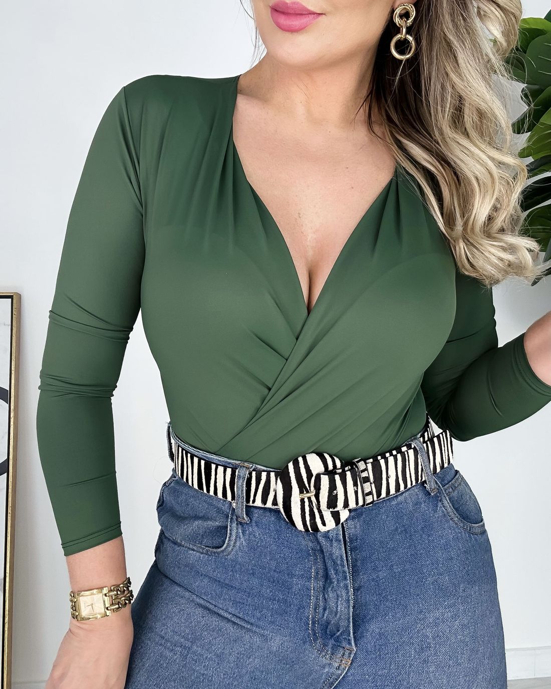 BODY TRANSPASSADO MANGA LONGA CIARA Loja Strass - Loja Virtual