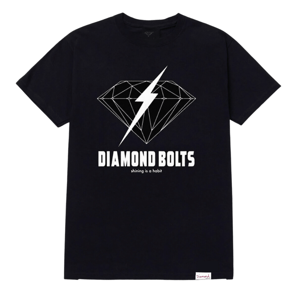 Camiseta Diamond Bolt Ollie`s Point Skate Shop - Loja Virtual