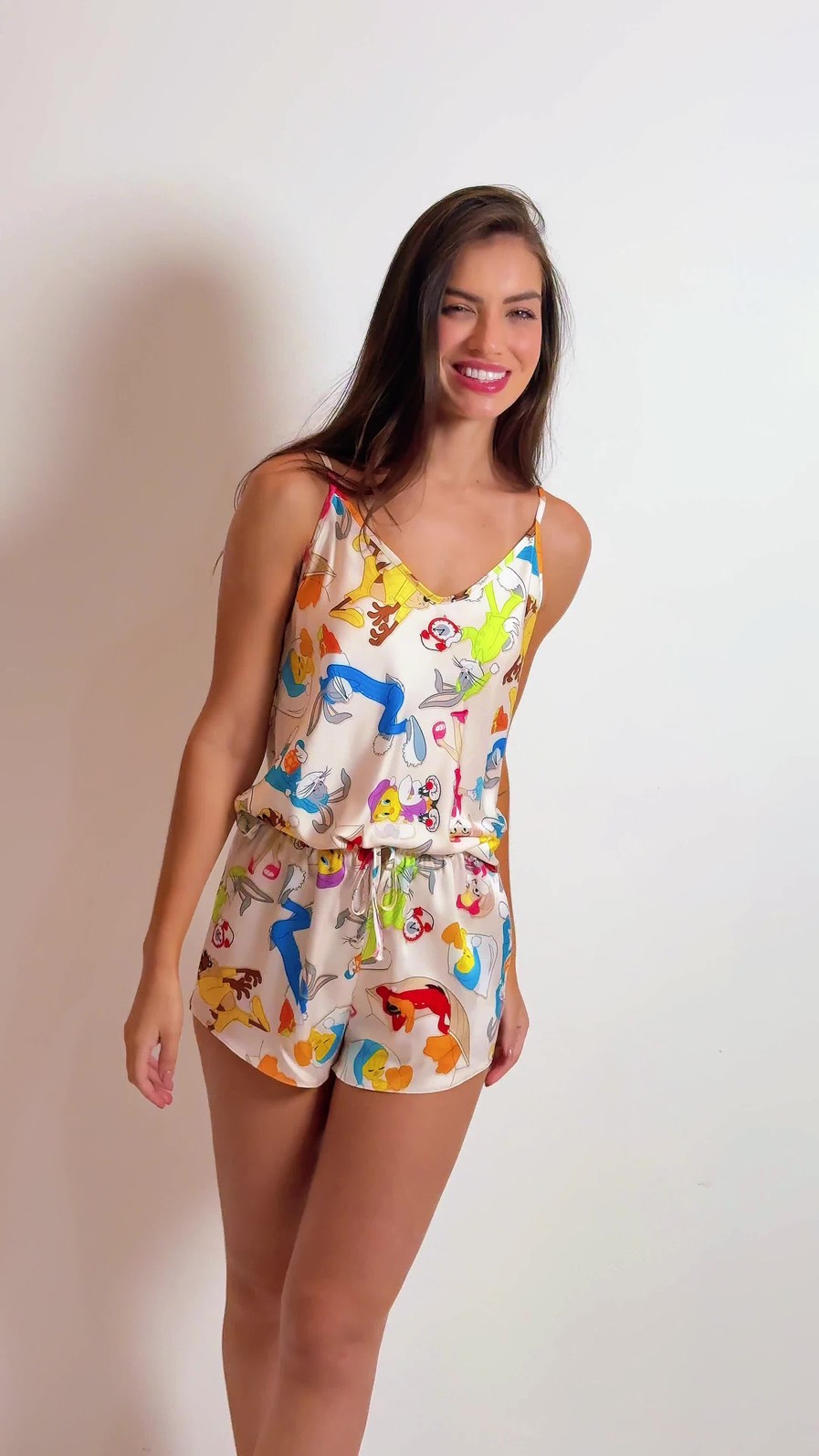 Short doll acetinado em várias estampas | Acuo