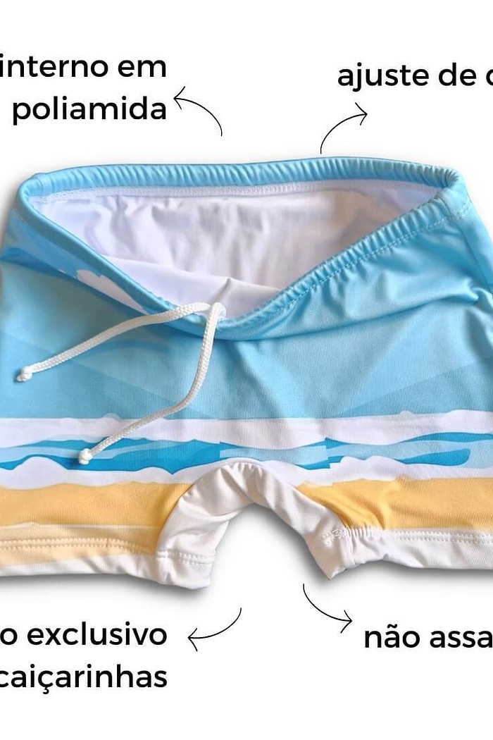 Sunga Infantil Proteção UV Caiçarinhas Baby