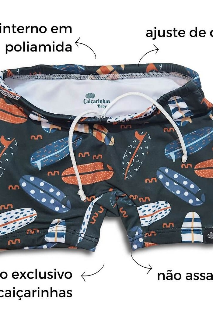 Sunga Infantil Proteção UV Caiçarinhas Baby