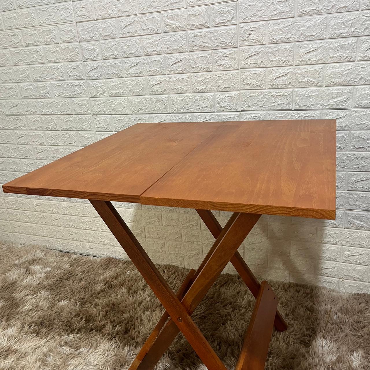 Mesa Dobrável 70x70 de Madeira Maciça Floresta Carpintaria - Loja Virtual