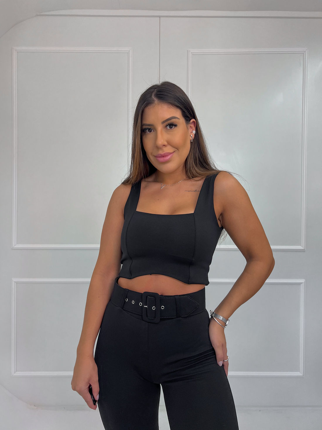 BLUSA CROPPED MODELADORA EMMA NIAH - ACHOCHIC STORE