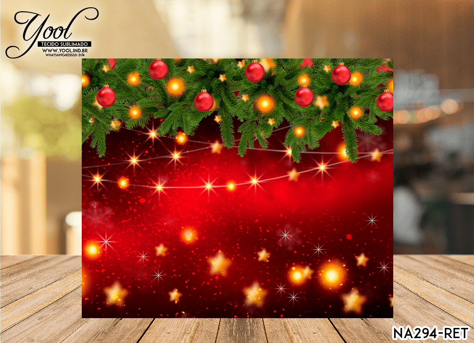 PAINEL NATAL RETANGULAR EM TECIDO SUBLIMADO - Yool PAINEL NATAL RETANGULAR EM TECIDO SUBLIMADO - Yool