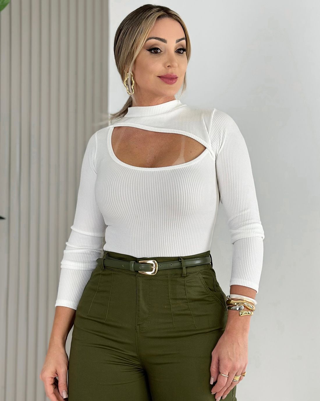 BODY MANGA LONGA MARTA Loja Strass - Loja Virtual