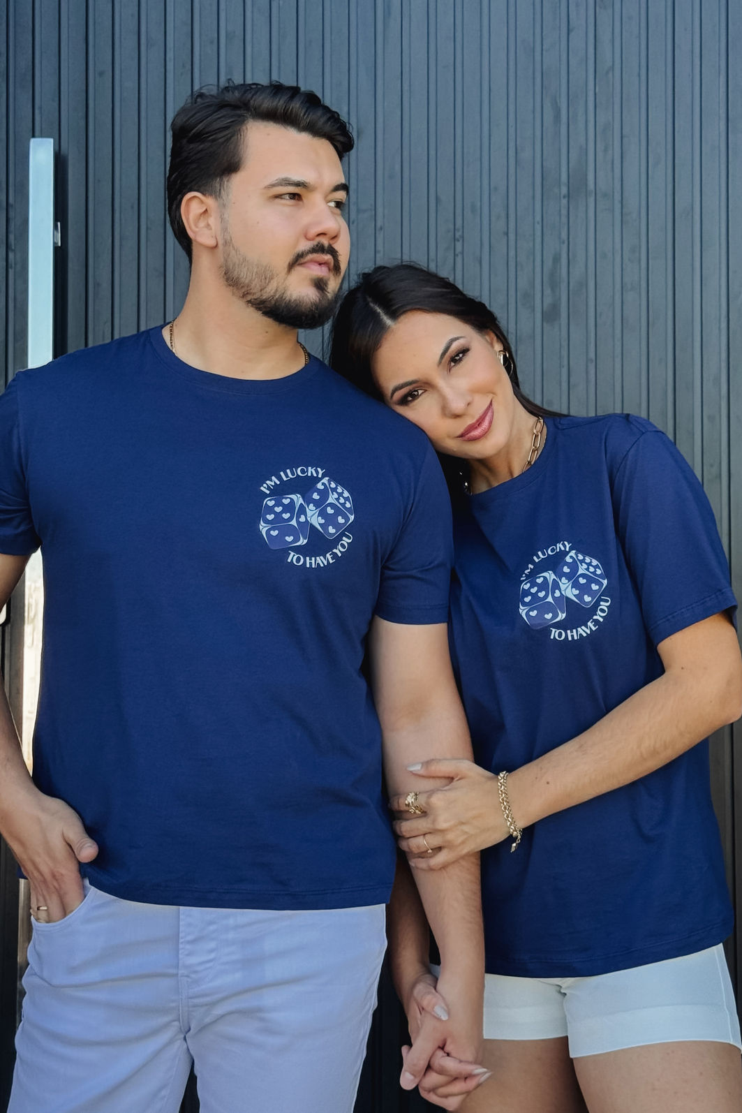 Max Tee Unissex I'm Lucky to have you DTF - Marinho RAGUSO STORE - Loja Virtual