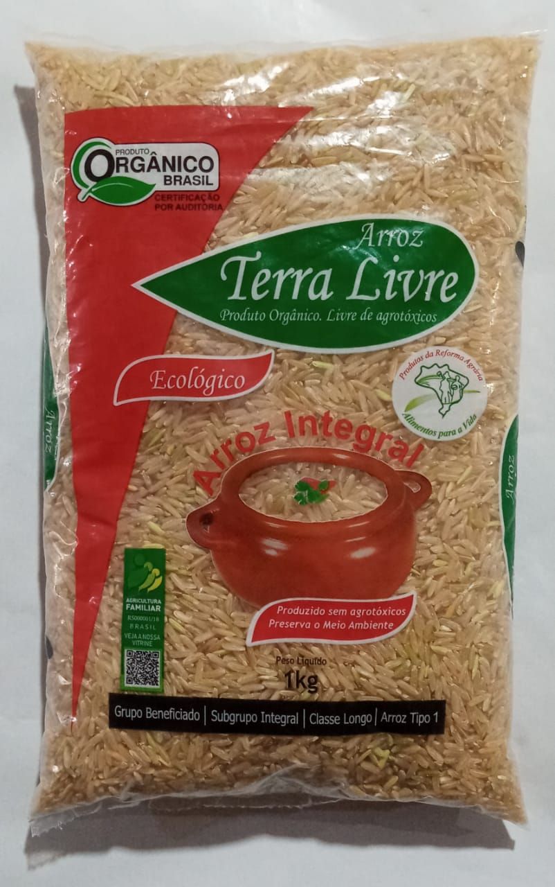 Arroz integral granel 1kg Confraria Dos Orgânicos - Loja Virtual