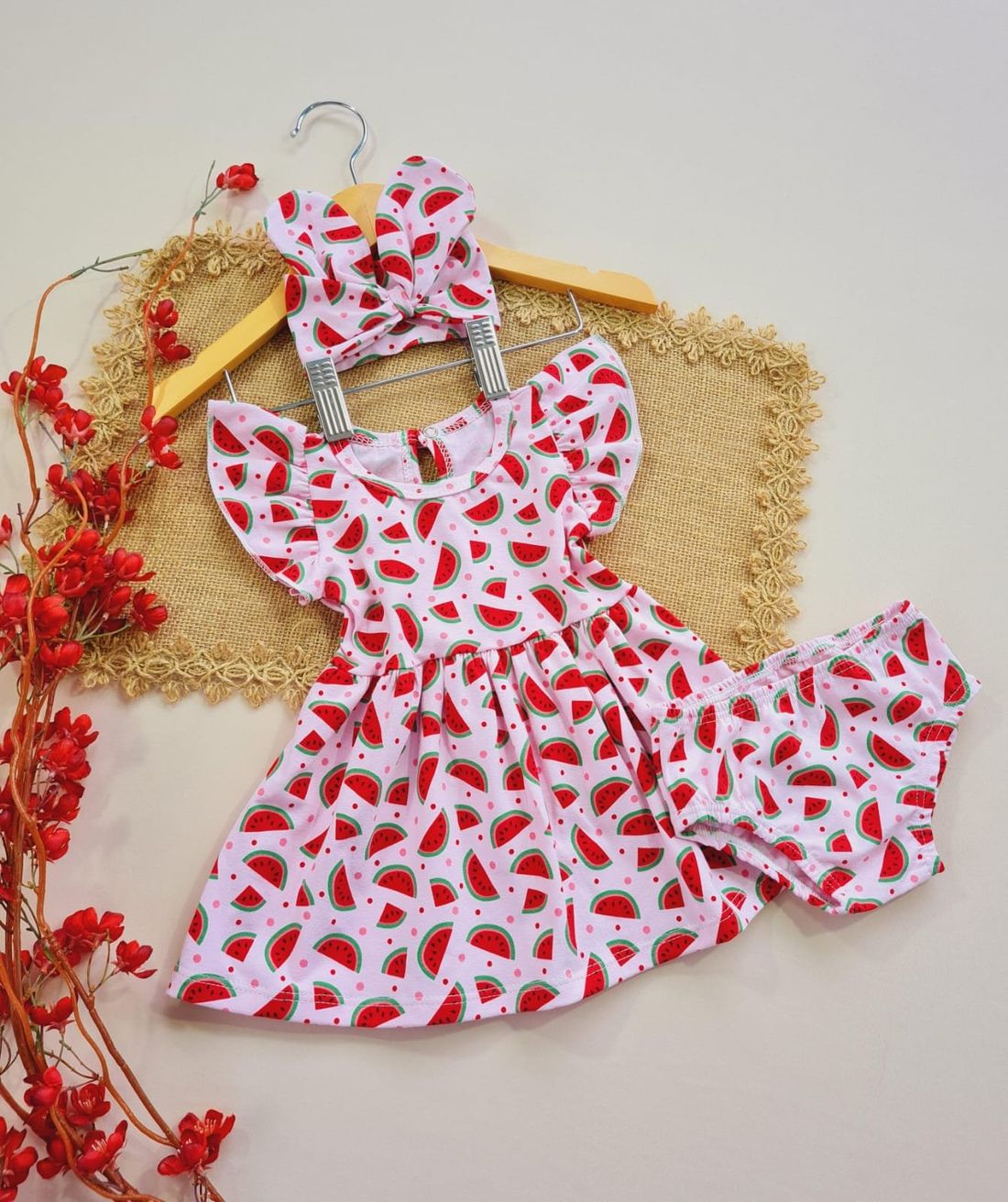 Vestido Armado + Calcinha + Laço Mini Mundi Kids - Loja Virtual