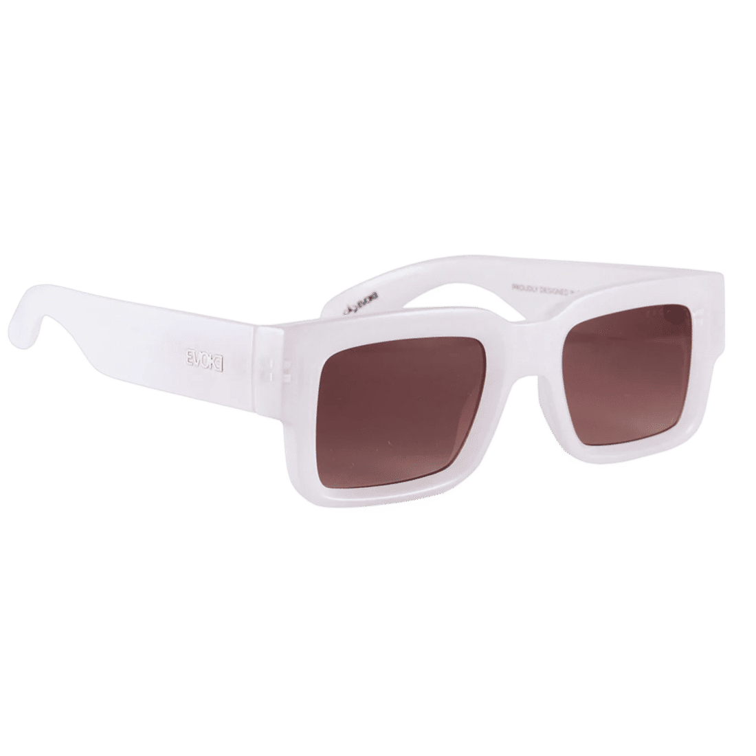 Óculos De Sol Evoke Lodown Shine White Brown Gradient Ollie`s Point Skate Shop - Loja Virtual