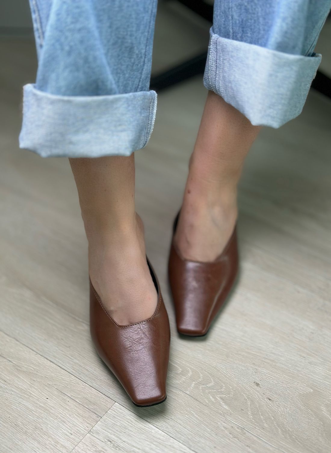 LUMA - MULE COURO MARROM Hayah Shoes - Loja Virtual