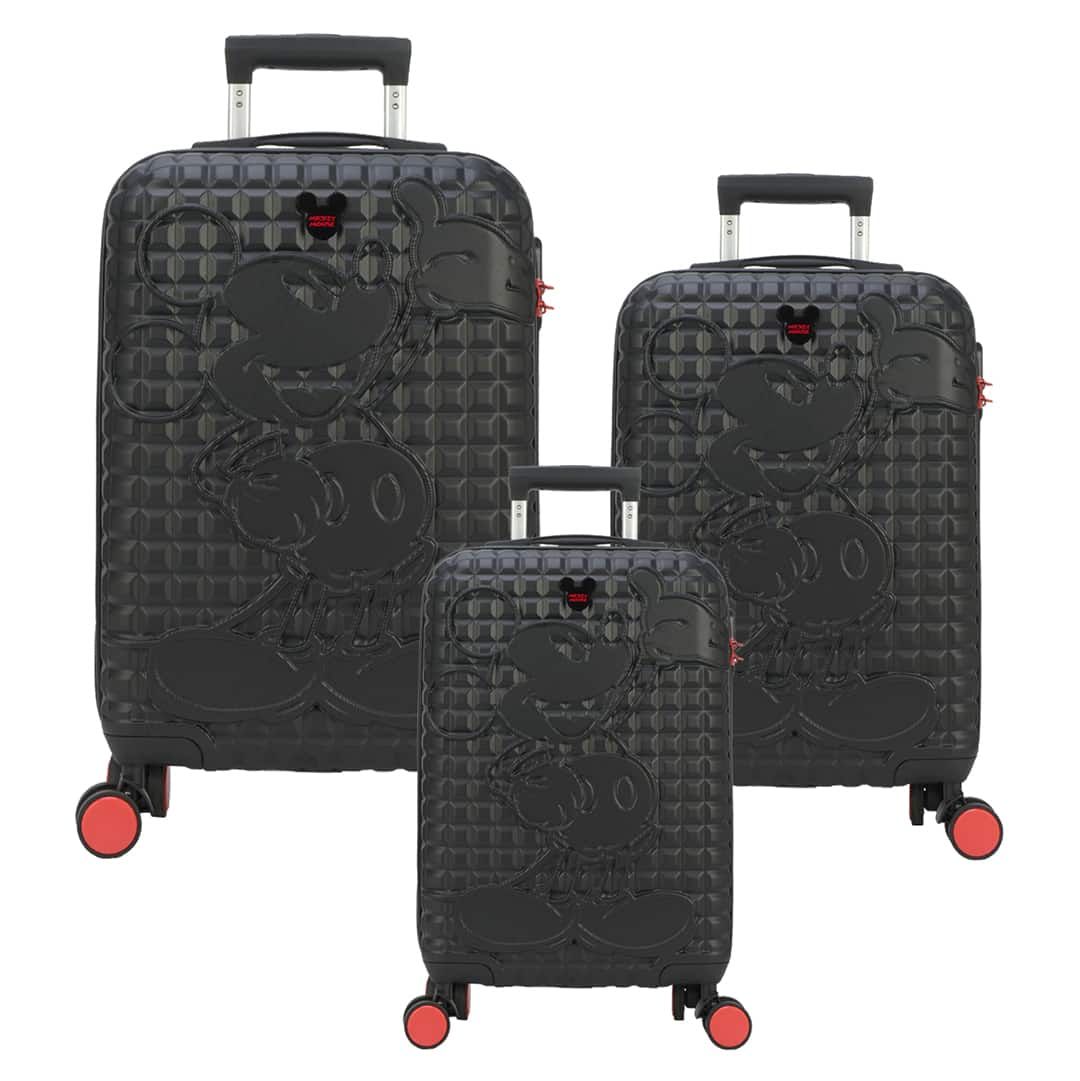 Kit de Mala de Viagem 3 Peças Mickey Mouse Preto MALOA - Loja Virtual