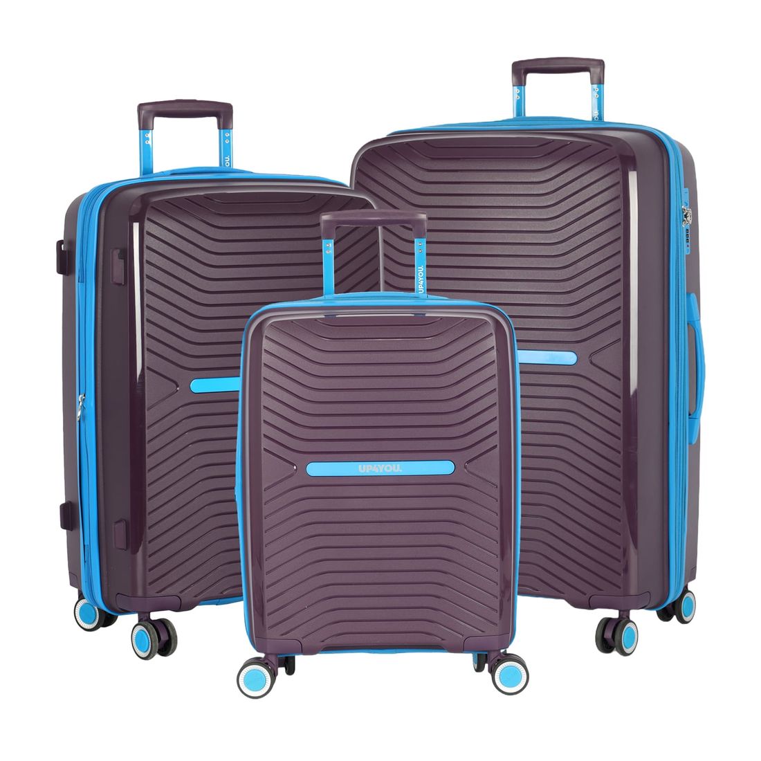 Kit de Malas de Viagem 3 Peças Polipropileno com Expansor Jade Violeta ...