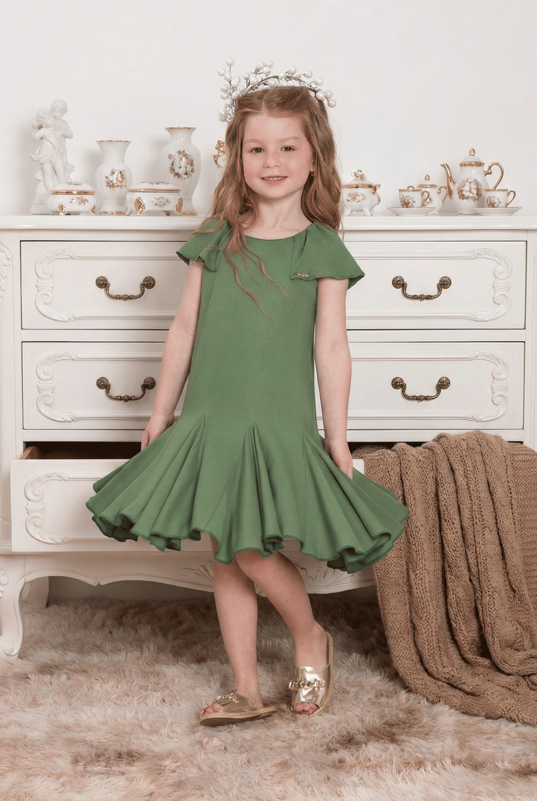 Vestido em viscose babados Marthiê - Loja Virtual