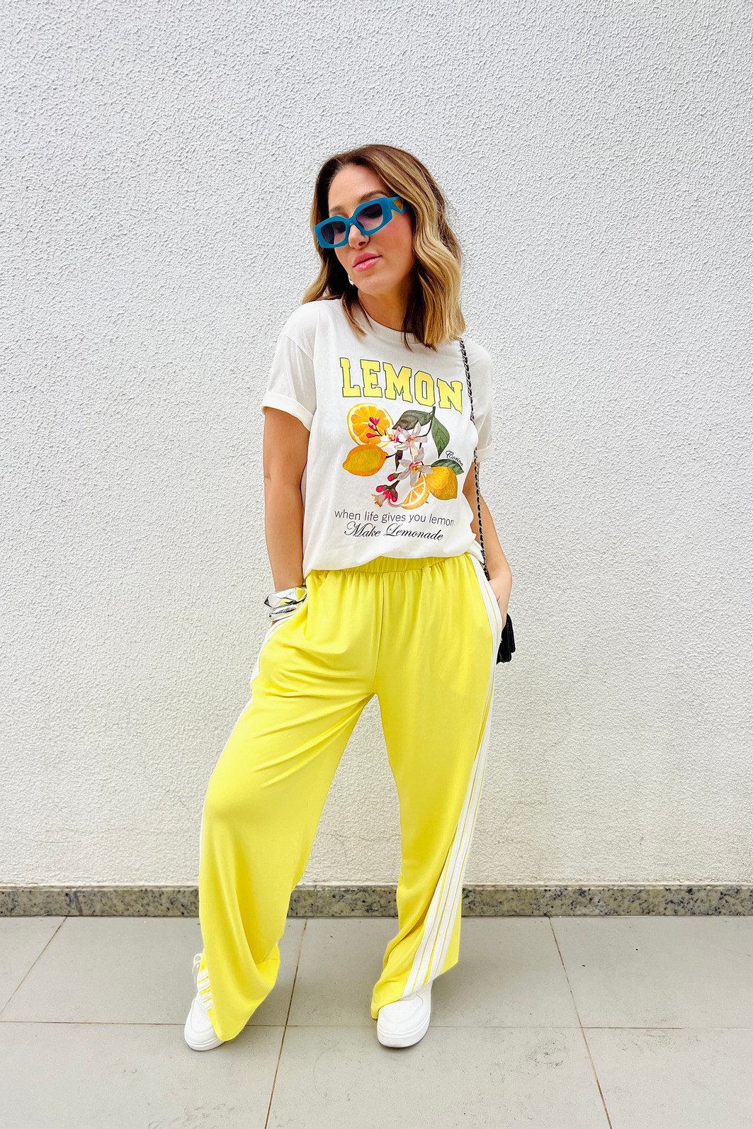 CALÇA TRACK PANTS AMARELO - Corina Lovers