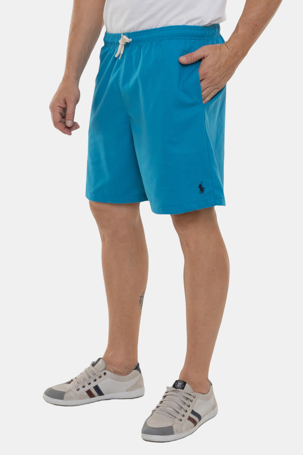 Short Ralph Lauren Linho Azul Turquesa TheVest - Loja Virtual