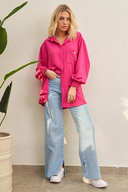Camisa Lara Pink AMÔ Brand Camisa Feminina