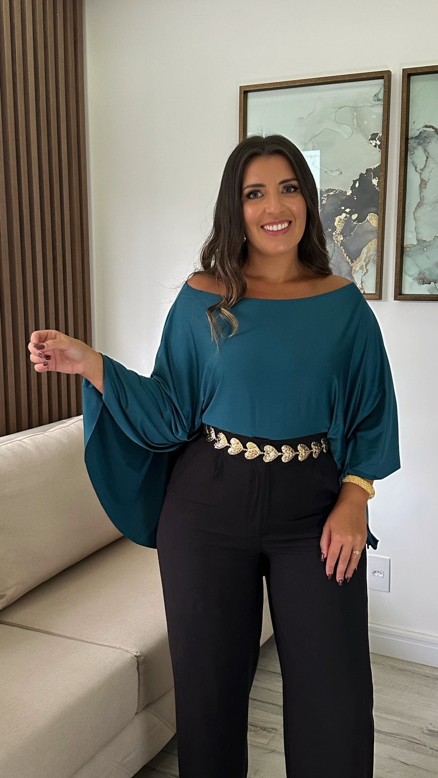 Bata verde petróleo 1001 Formas - Loja Virtual