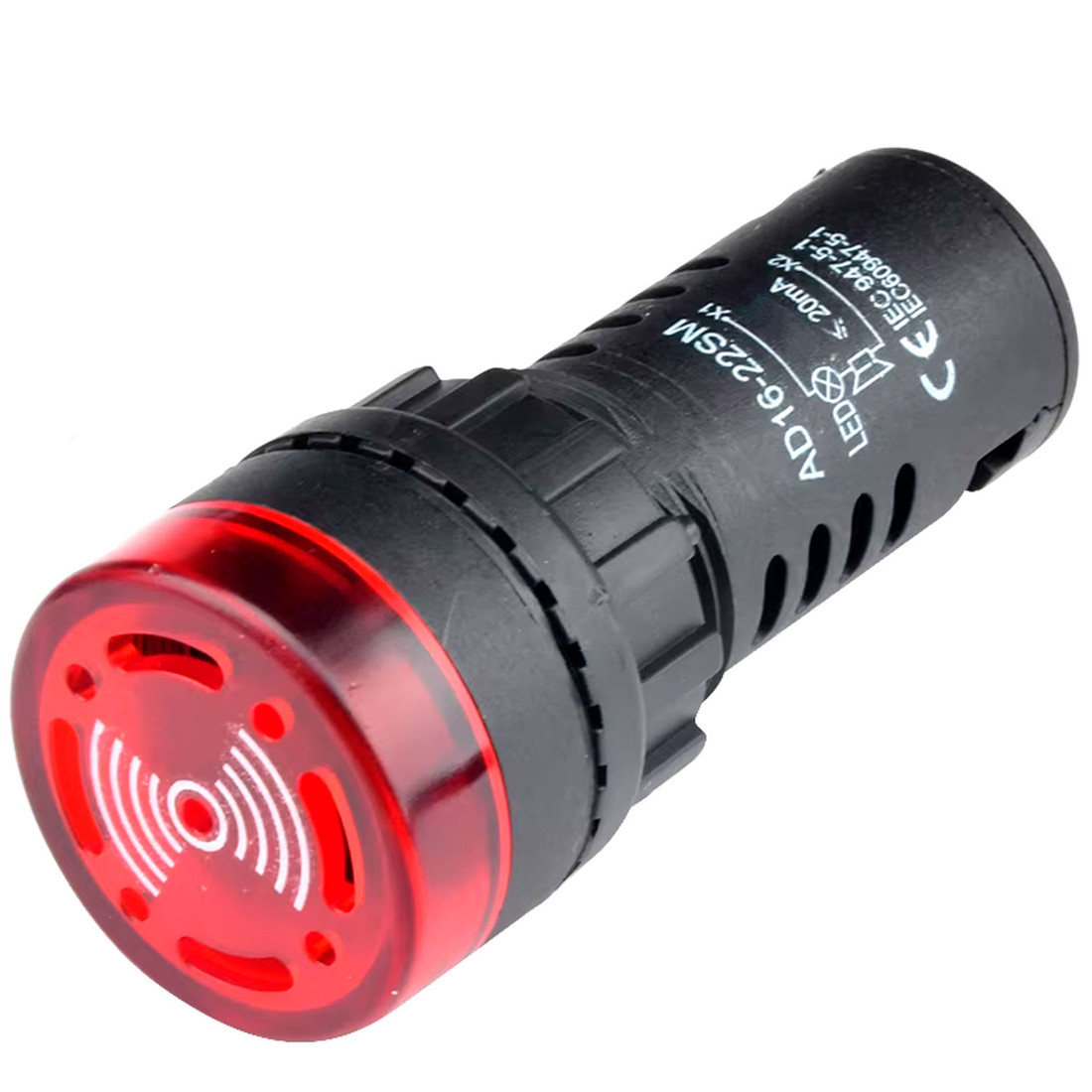 Buzzer Sinalizador Audiovisual Led Vermelho 110/127V 22mm - AD16-22SM ...