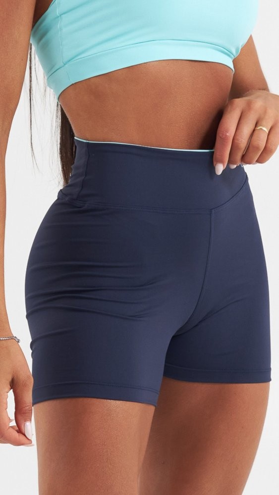 Shorts Mari Azul Marinho e Azul Atlantis La Donna Fit - Loja Virtual