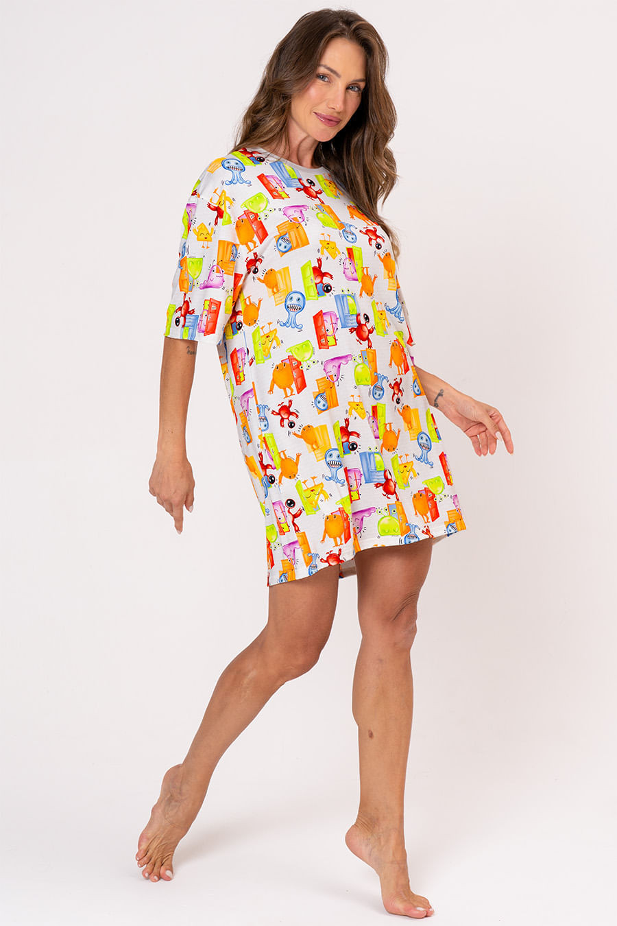 Camisola ampla de várias estampas | Acuo