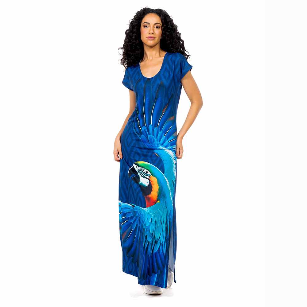 Vestido Jeri Longo New Maxi Arara Fundo | Natural