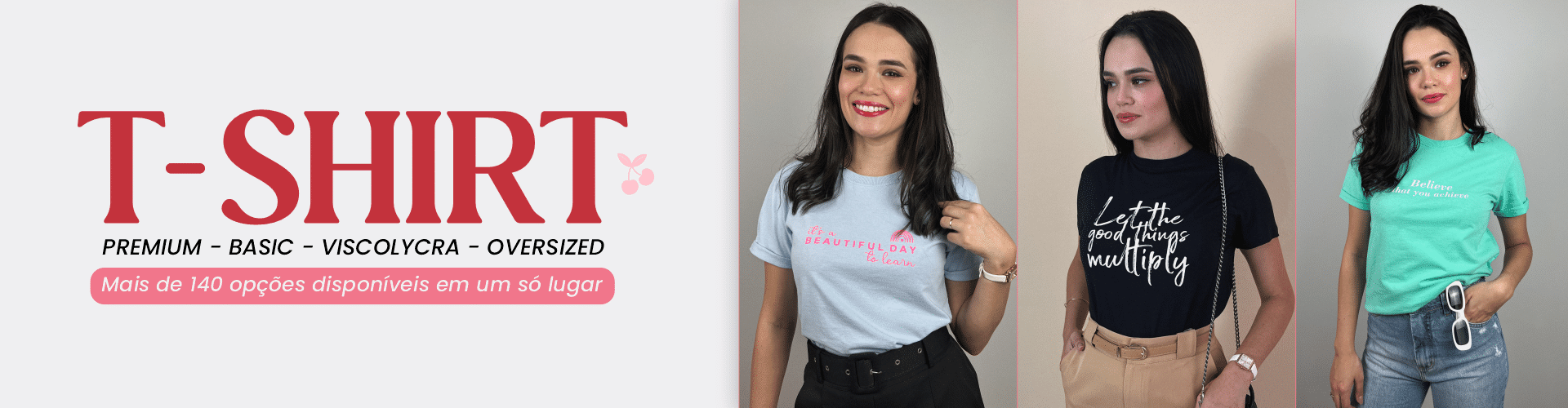 Tshirt 100% algodão em diversos modelos de cores de estampas